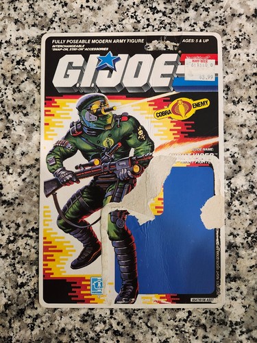 Night-Viper 1989 G.I. JOE COBRA Vintage Original CARD BACK Full Minor ...