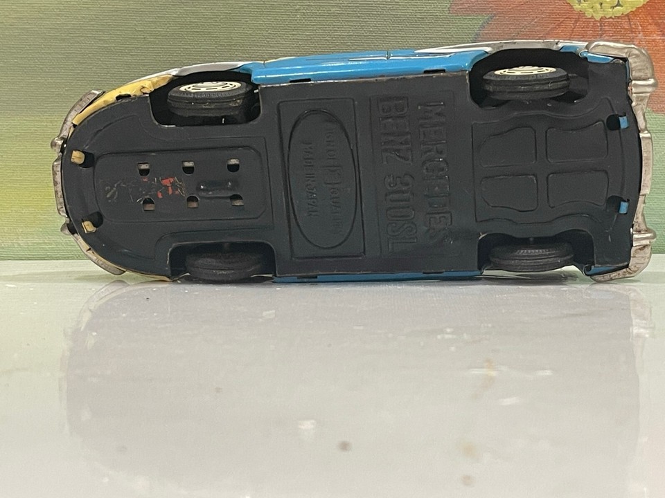 2182A - Vintage Bandai Japan Tin Friction Two Tone Convertible Mercedes ...