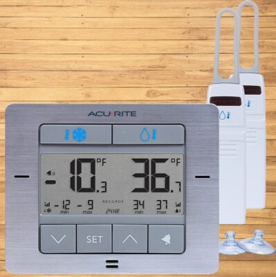 AcuRite Premium Home Digital Wireless Fridge & Freezer Thermometer with ...