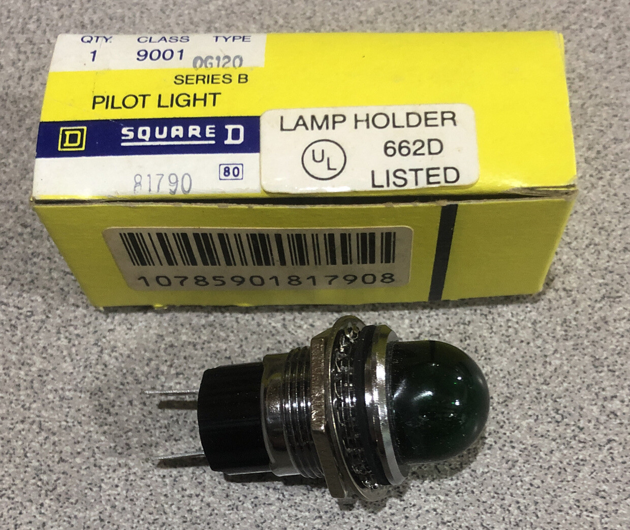 New Square D Series B GREEN Pilot Light OG-120 81790 | eBay