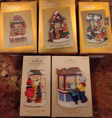 Hallmark Keepsake Ornaments Christmas Window Series #1-#5 a Lot Of 5 | eBay