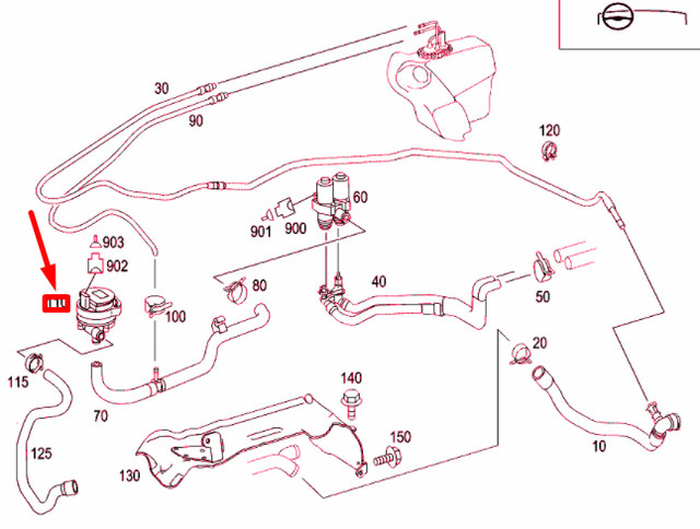 Auxilary Water Pump MERCEDES SLK R171 A1718350064 for sale online | eBay