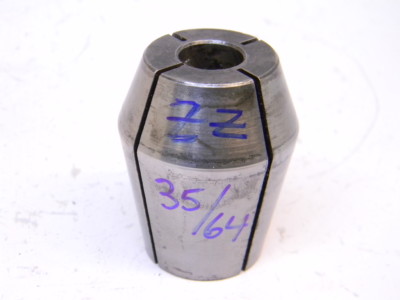 USED UNIVERSAL ENGINEERING SERIES "ZZ" 35/64" DOUBLE TAPER COLLET .5469 ...