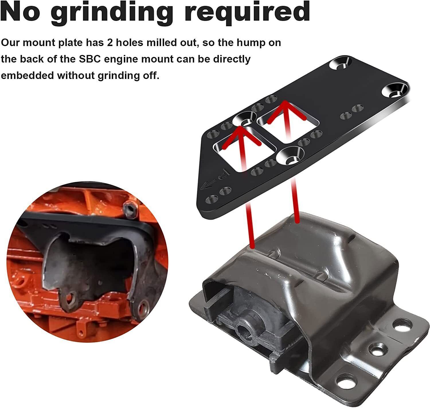 Black Billet LS Engine Mounts Motor Mount Adapter Plates for LS Swap ...