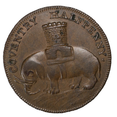 England 1792 Warwickshire Coventry Lady Godiva Halfpenny Conder Token D ...