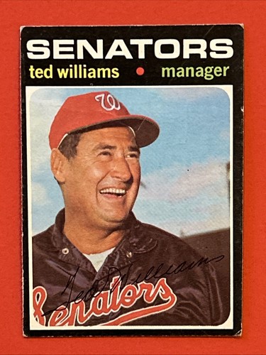 1971 Topps #380 Ted Williams Washington Senators MLB Legend HOF Low ...