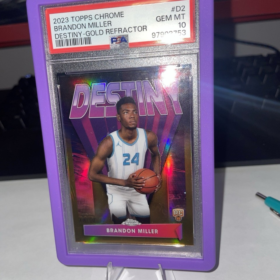 2023-24 Topps Chrome - Destiny Brandon Miller #D-2 Gold Refractor 10/50 ...