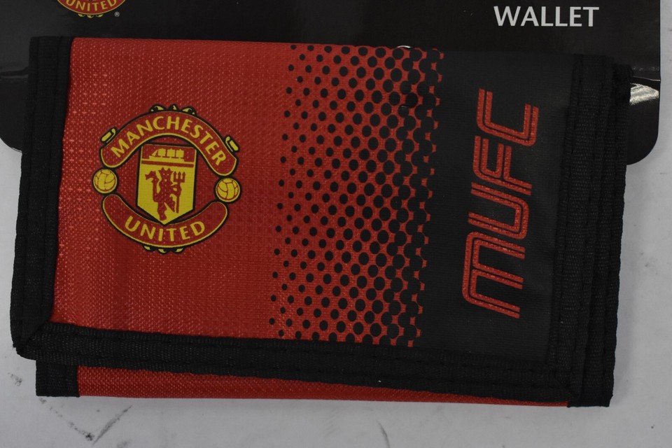 Manchester United FC Wallet Nylon MUFC Face Design Football Soccer Club ...