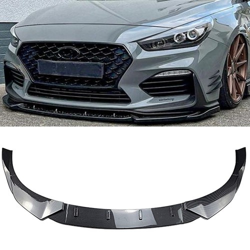 Carbon Look Front Spoiler Lip For Hyundai I30N MK3.5 2020 2021-2024 ...