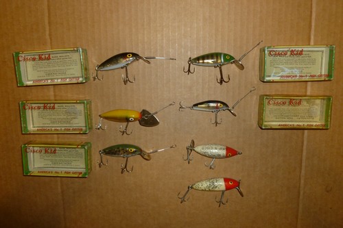 LOT OF CISCO KID FISH LURES ALL IN EXCELLENT CONDITION 5 ARE NEW IN BOX ...