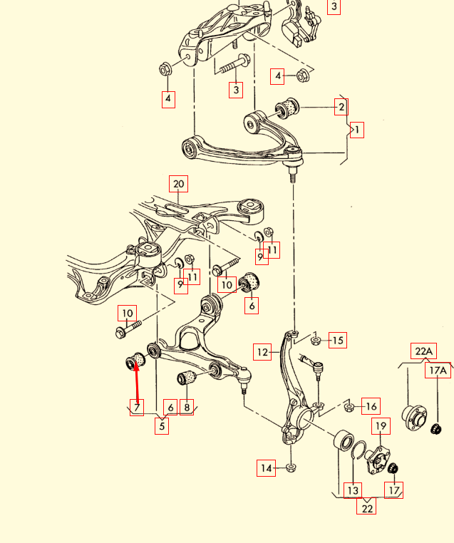 Audi Q7 4L Front Lower Control Arm Bush 7L8407183 NEW GENUINE | eBay