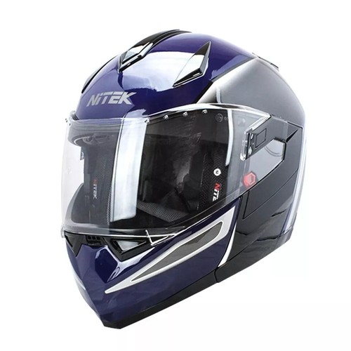 Nitek Motorcycle Bike Helmet N260 Modular Flip Up DOT ECE Diamond Gloss ...