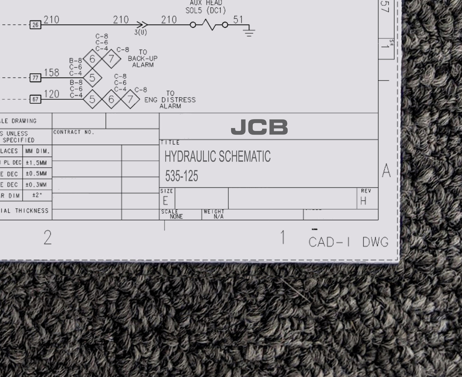 JCB Telehandler 535-125 Hydraulic Schematic Manual Diagram | eBay