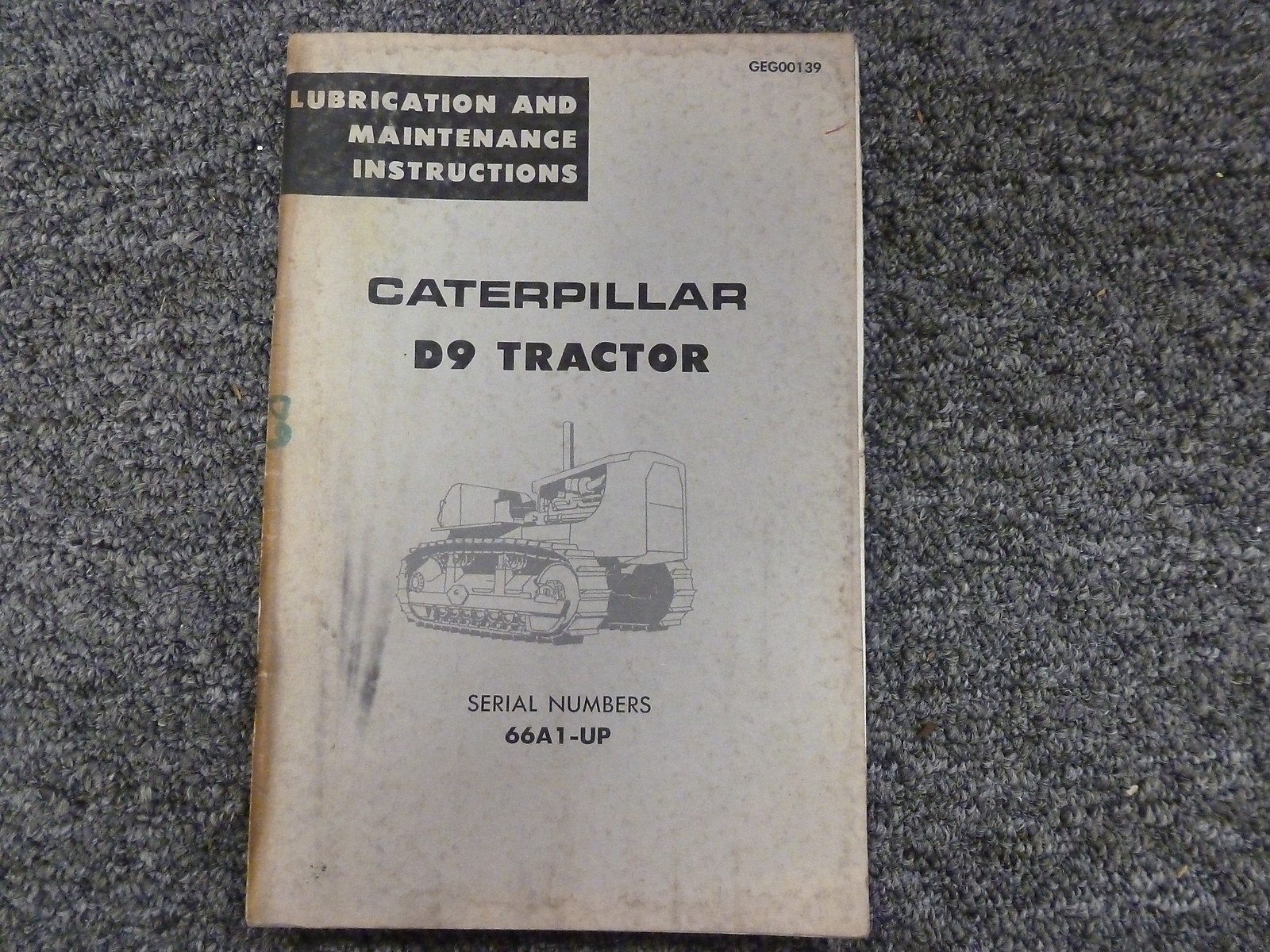 Caterpillar Cat D9 Crawler Tractor Owner Operator Maintenance Manual ...