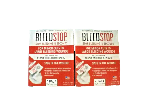 BLEEDSTOP 2 Boxes x 4 Packs per Box x 15g per Pack | eBay