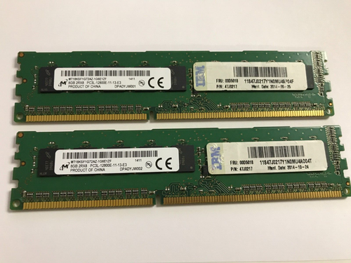 16GB 2x 8GB PC3-12800E ECC UDIMM Dell PowerEdge T110 II R210 II R220 ...