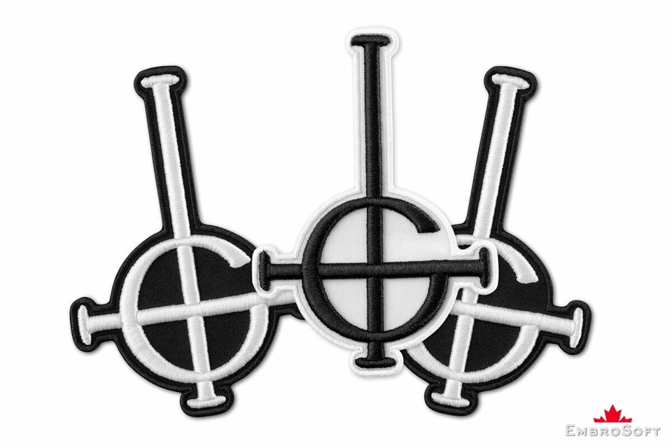 Ghost BC 3D PUFF Grucifix Cross Symbol Embroidered Patch Iron On SIZE ...