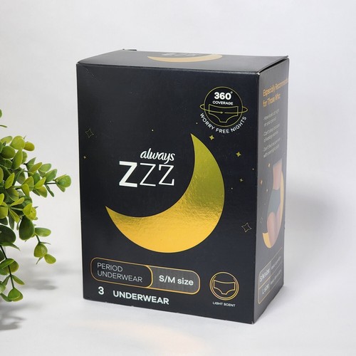 Always ZZZ Period Underwear 360° Overnight Disposable S/M - 1 Box of 3 ...