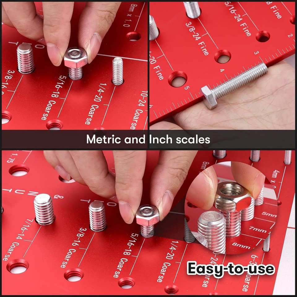 Nut and Bolt Thread Checker 44 Thread Identifier 22 Metric & 22 ...