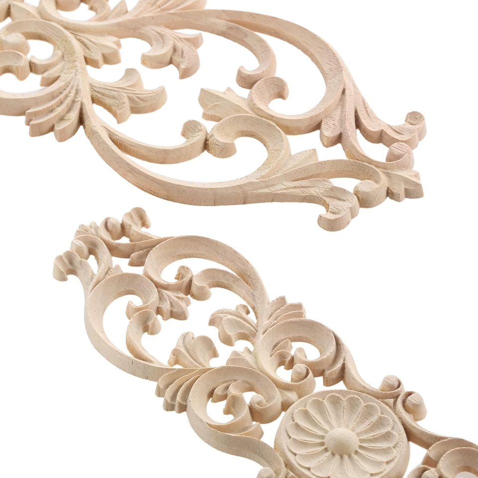 Wood Onlays Appliques, Long Wooden Carved Overlays Furniture Center ...