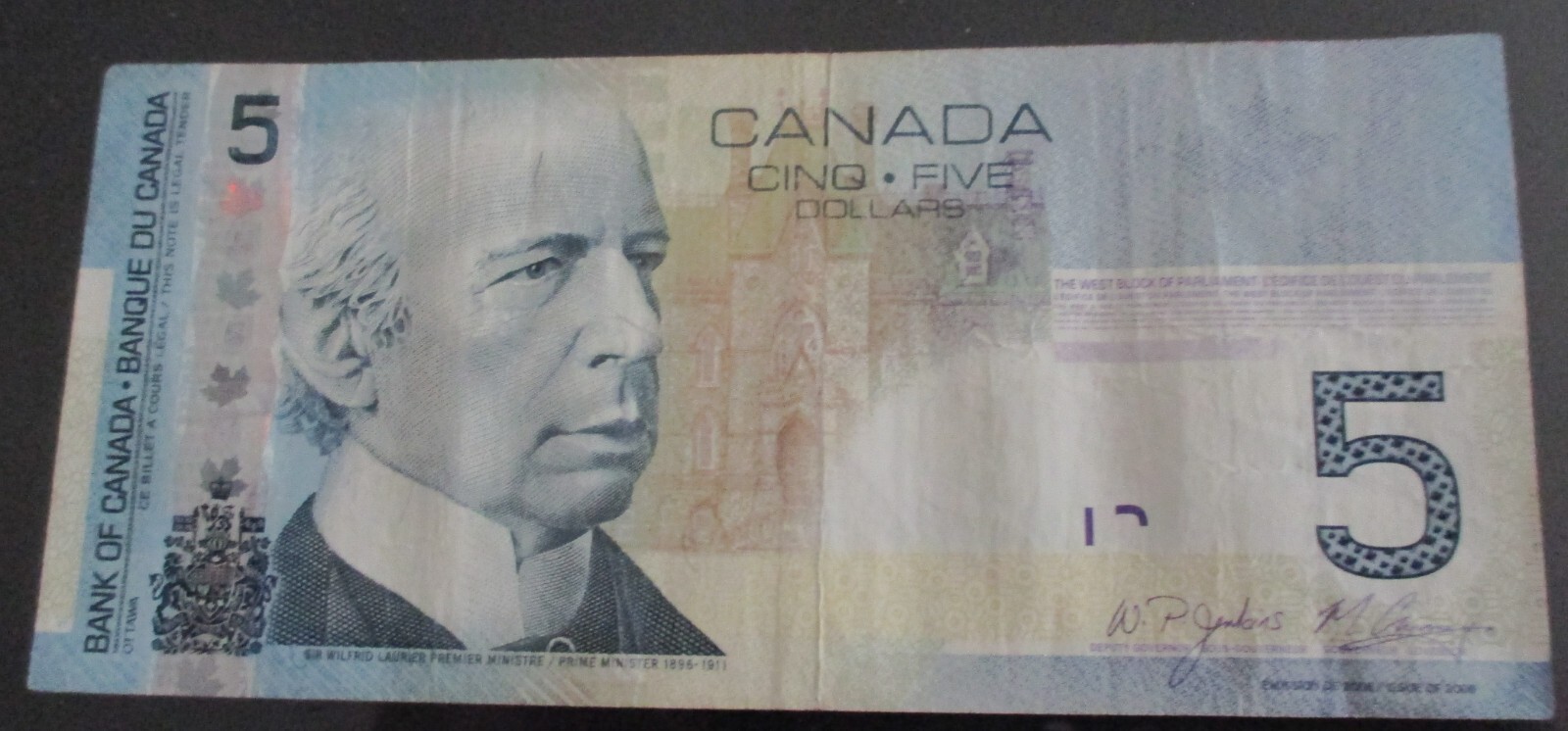 2008 BANK OF CANADA FIVE 5 DOLLAR BANK NOTE | eBay