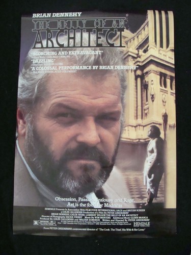 BELLY OF AN ARCHITECT movie poster BRIAN DENNEHY original 1991 video ...