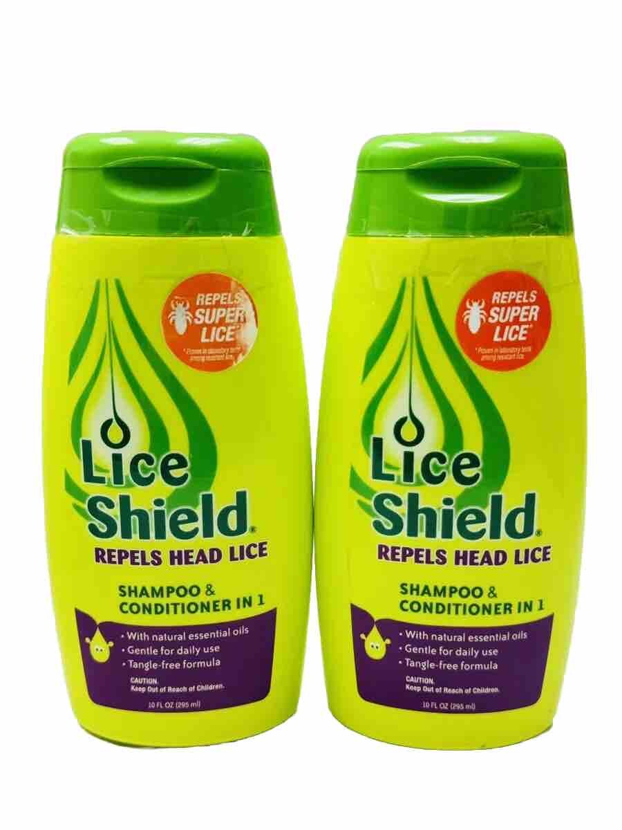 2 lice shield shampoo/conditioner in 1 repels head lice 10oz ea scuffed ...