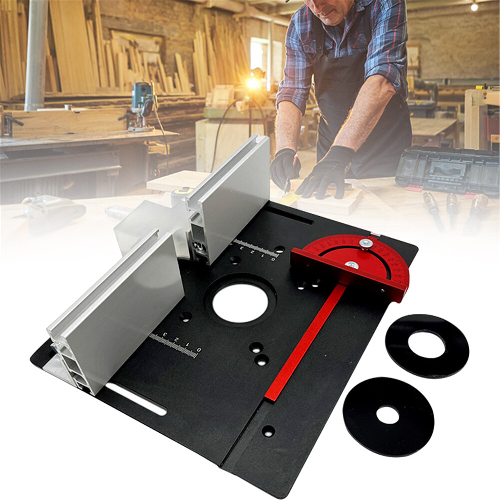 Router Table Insert Plate Trimming Tools Aluminum Alloy Wood Milling ...