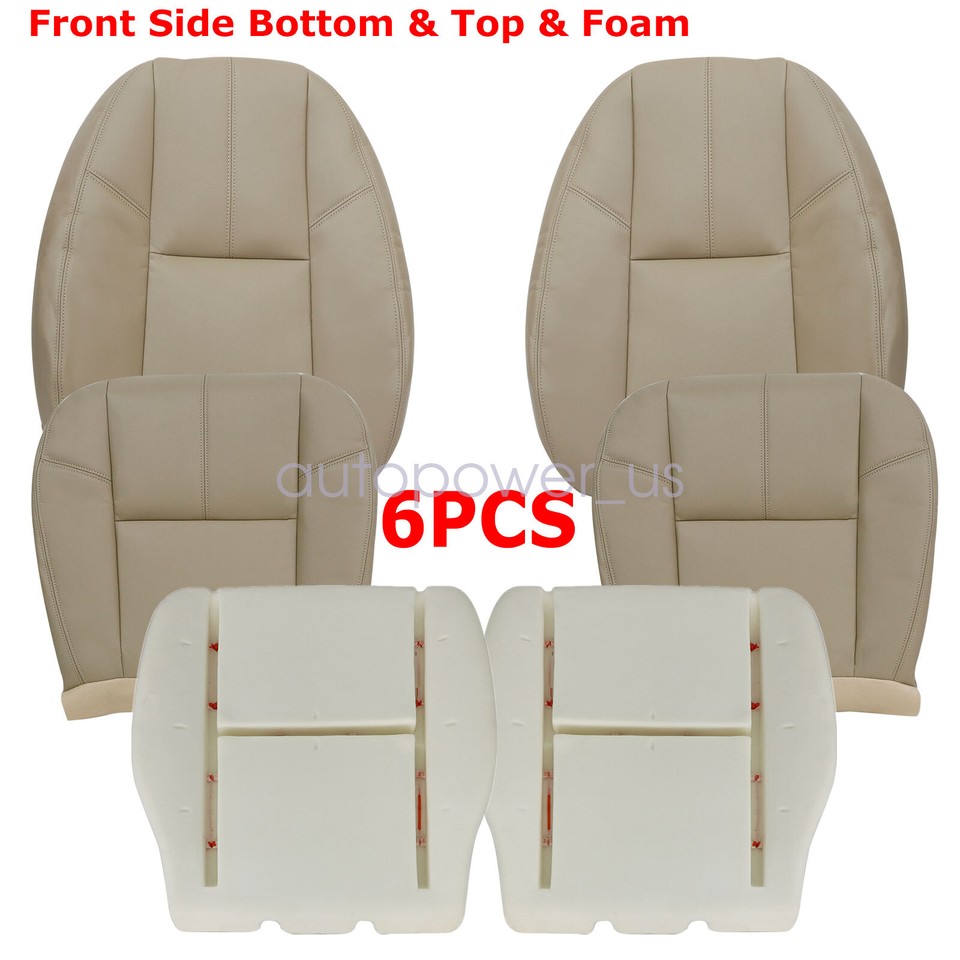 For 2007-2014 Chevy Silverado Front Side Bottom-Top Leather Tan Seat ...