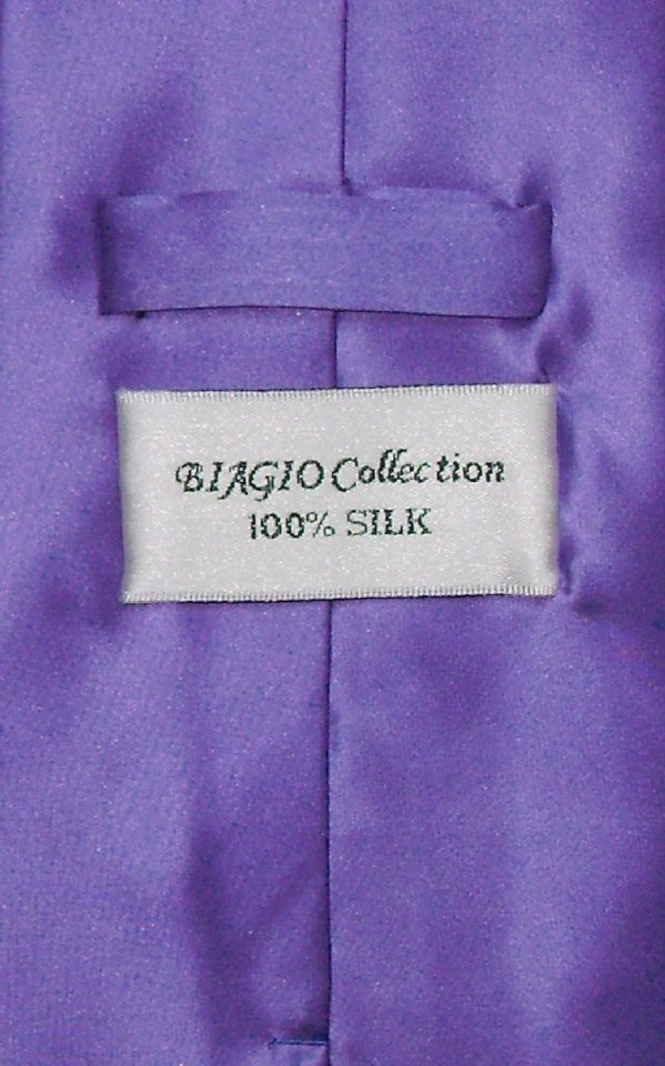 Biagio 100% SILK NeckTie Solid PURPLE Indigo Color Mens Neck Tie | eBay