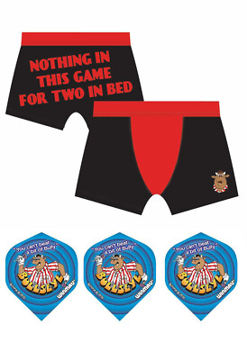 Bullseye TV Show Darts TWO IN A BED Official BOXER Shorts and FREE ...