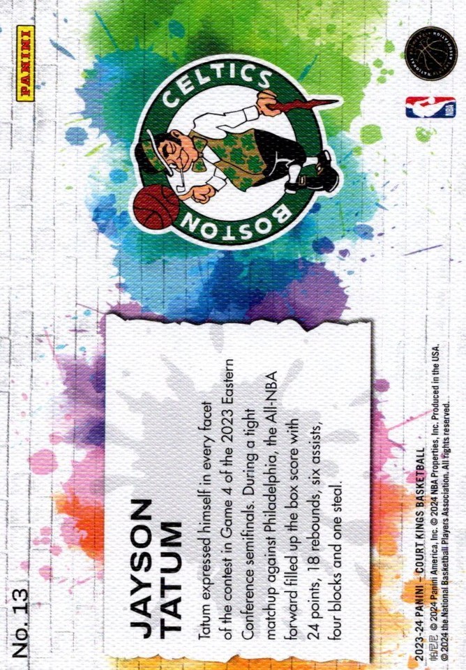 2023-24 Panini Court Kings #13 Jayson Tatum Self Expression | eBay