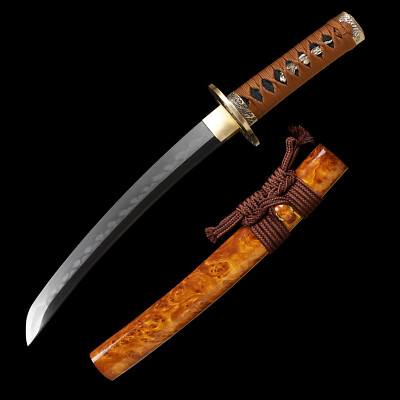 20'' Clay Tempered L6 Steel Real Hamon Japanese Samurai Tanto Sword ...