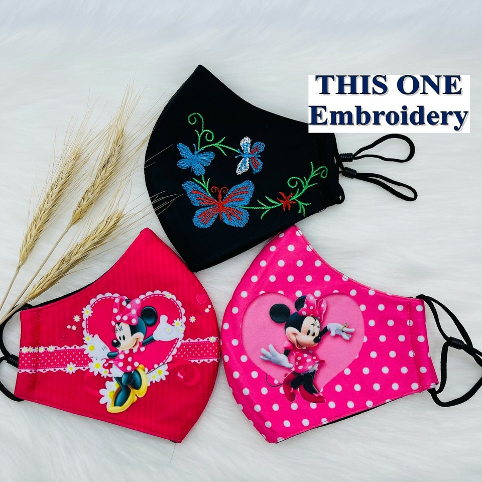 [3 PACK] Face Masks FASHION Polyester/Cotton Triple-Layer Washable - US ...