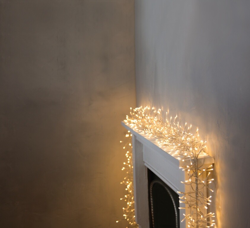 Premier 960 LED Cluster Multi-Action Christmas Tree Light Clear Cable ...