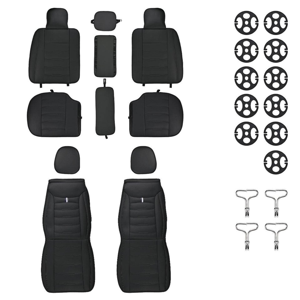 2007-2014 Toyota FJ Cruiser Full Set Car 5 Seats Cover PU Leather Front ...