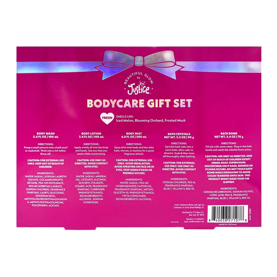 Justice Beautiful Glow Bodycare Holiday Gift Set, 5 Piece | eBay