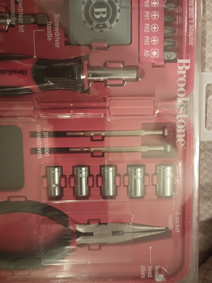 Brookstone 24pc. Urban Compact Tool Set & Durable Storage Case Magnetic ...