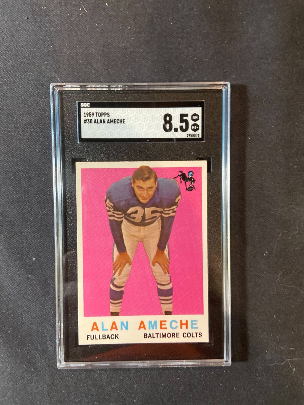 Read description--1959 Topps Football #30 Alan Ameche graded 8.5 | eBay