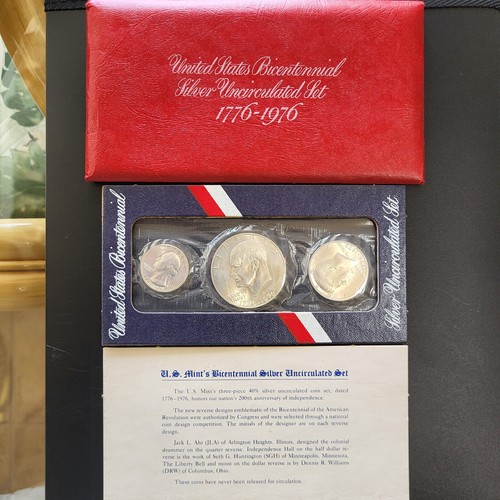 1776-1976 US Bicentennial 40% Silver Uncirculated Mint Coin Set | eBay