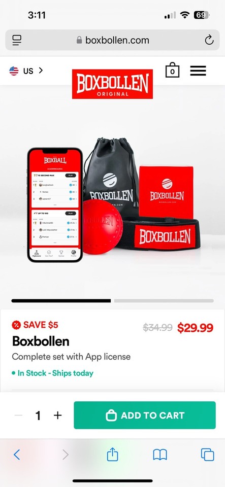 Boxbollen Original with App, Used by Celebrities - MMA Gear Boxing Ball ...