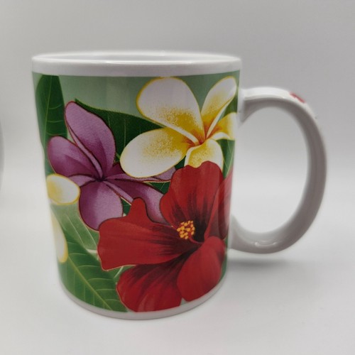 ABC Stores Hawaii Hawaiian Plumeria Hibiscus Medley Ceramic Coffee Mug ...