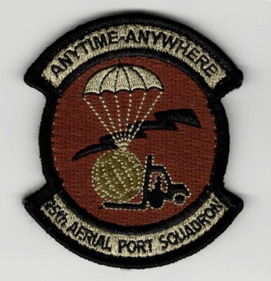 USAF Patch 25th AERIAL PORT SQ, OCP, 3", Maxwell AFB, AL, Hooked Back ...