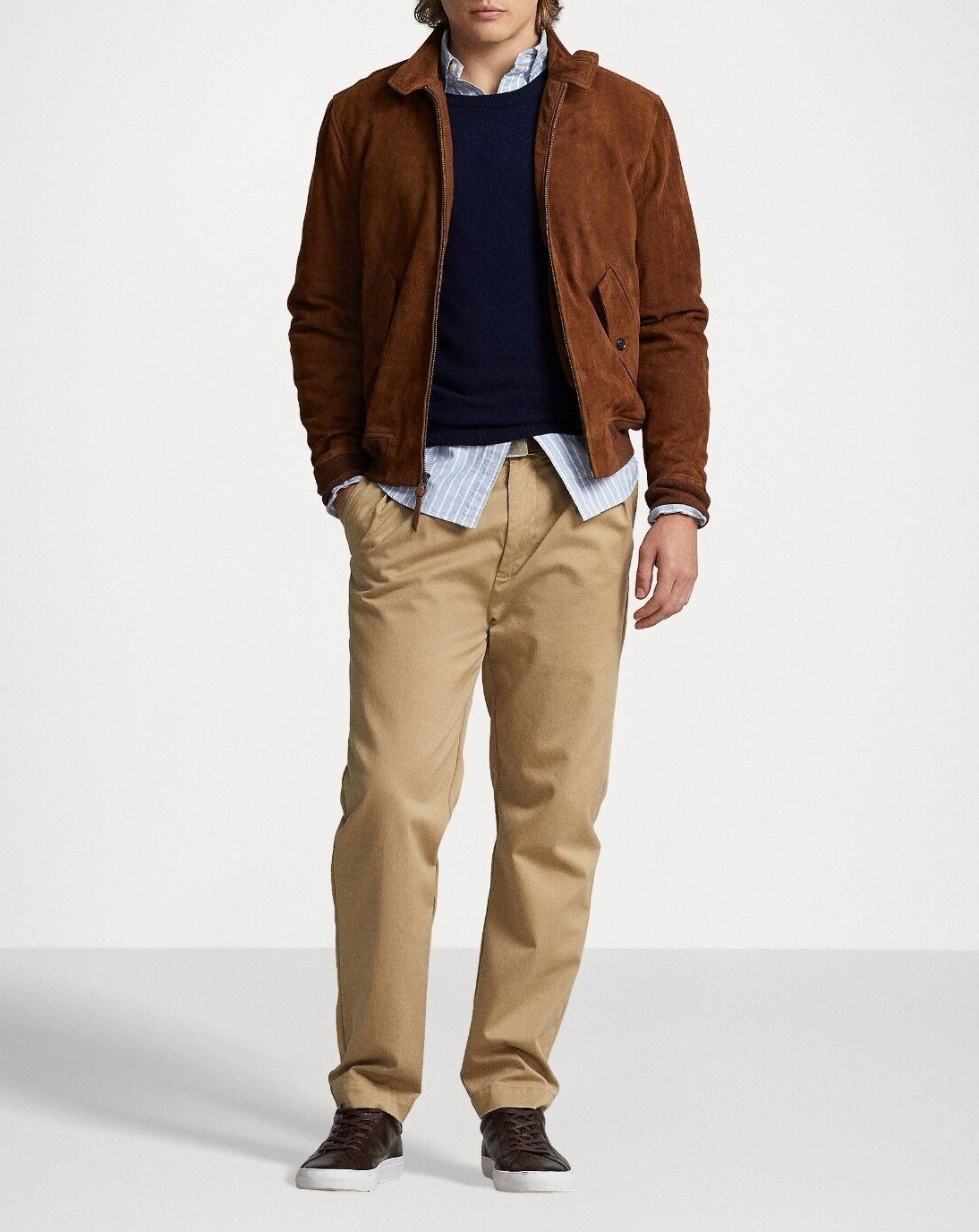 New Brown Suede Bomber Leather Jacket Men Size S M L XL XXL 3XL Custom ...
