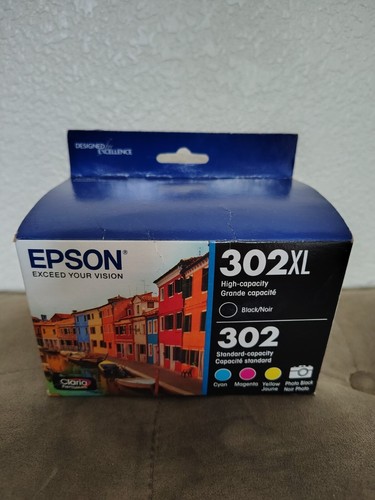Brand New: Genuine Epson T302XL/T302 Black/Cyan/Magenta/Yellow 5-Pack ...