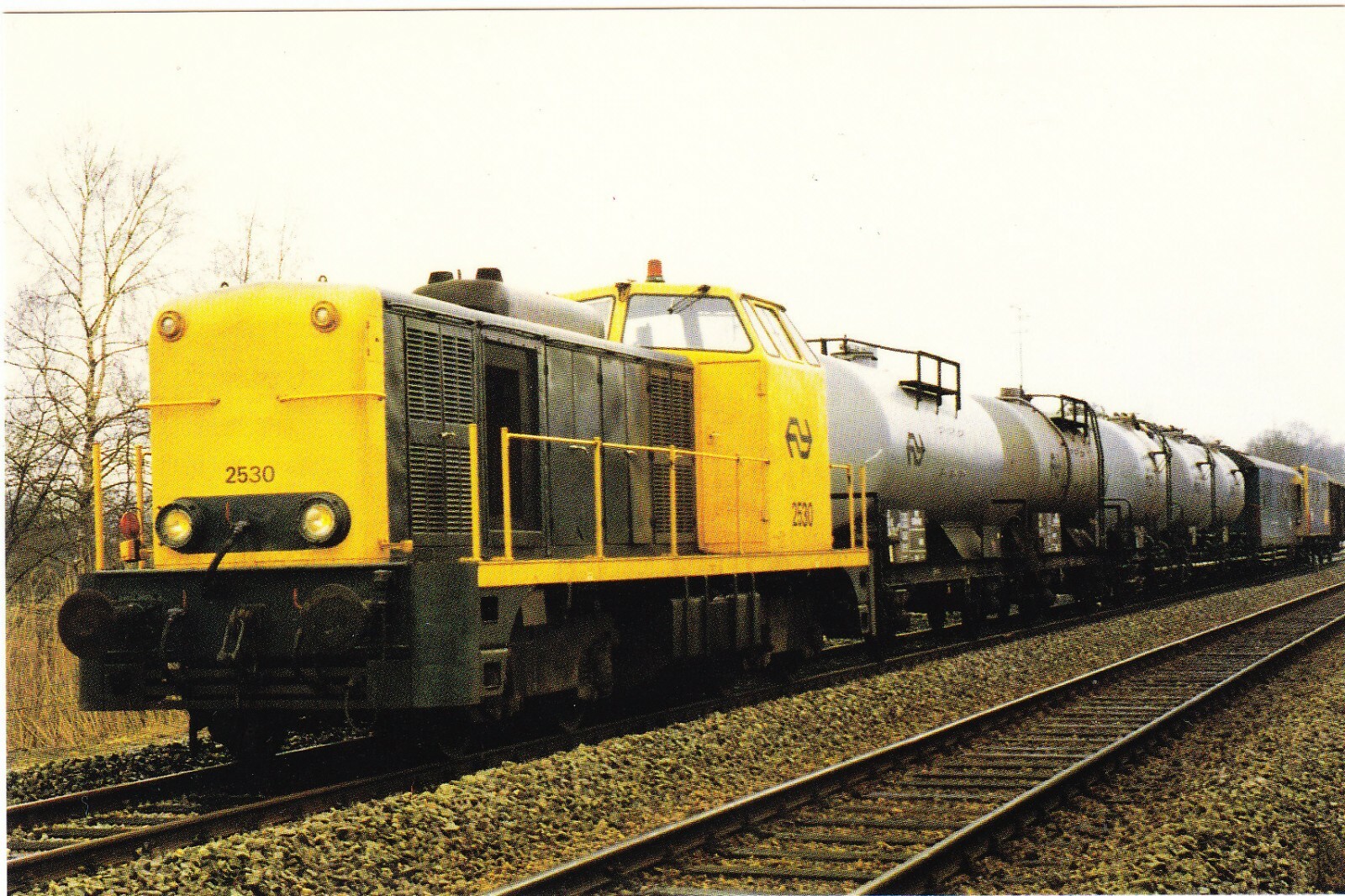 NETHERLANDS * NS engine # 2530 with goods train in Goor | eBay