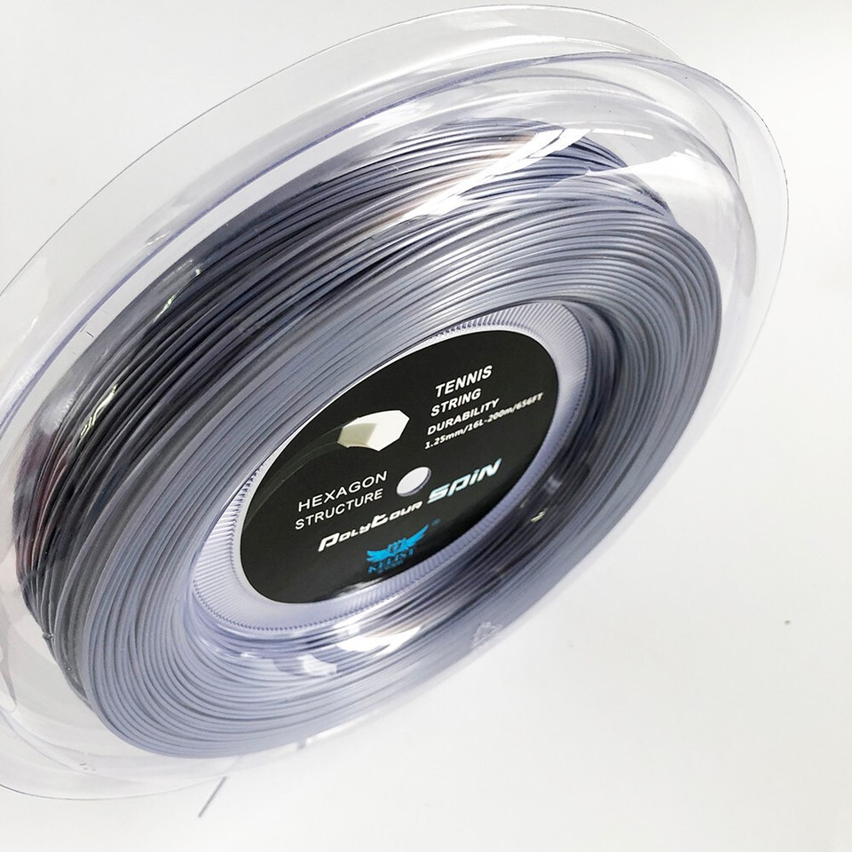 Hexagon Polyester Tennis Racket String Reel Gray Color | eBay