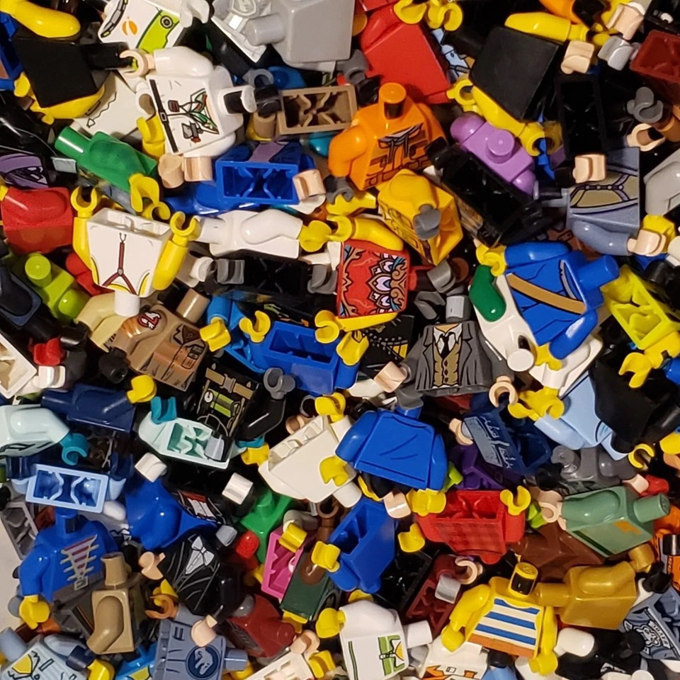 LEGO Bulk Lot Of Minifigure Parts! Body parts, heads, torsos, Hats ...