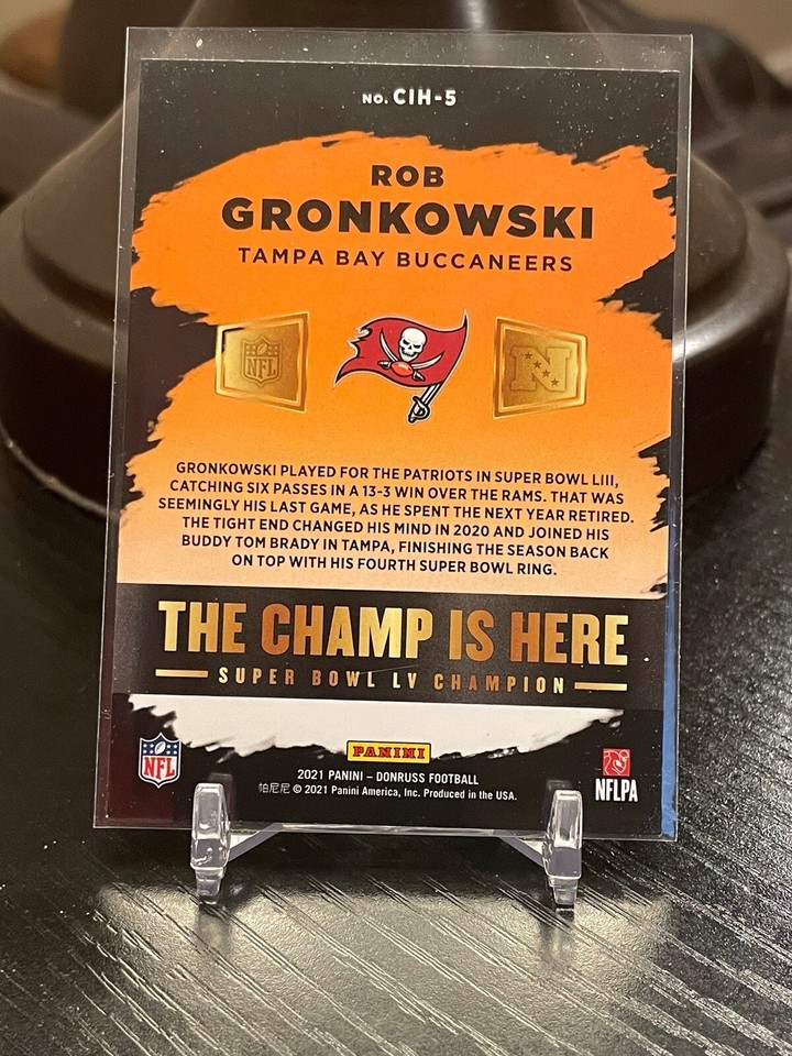 2021 Donruss Rob Gronkowski #CIH-5 The Champ Is Here MINT! | eBay
