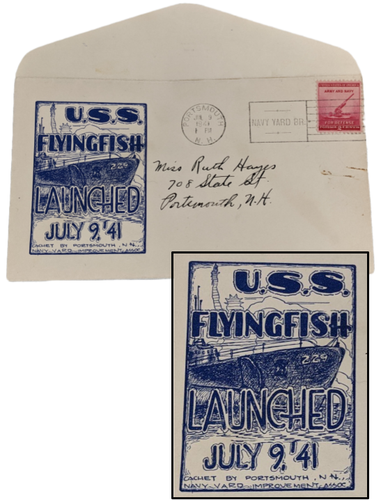US Navy First Cover Cachet: USS Flying Fish Submarine Launch, July 9 ...
